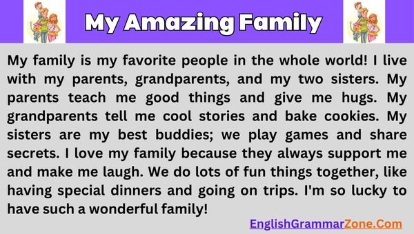 Master Paragraph On My Family In English For Students [100, 150, 200 ...