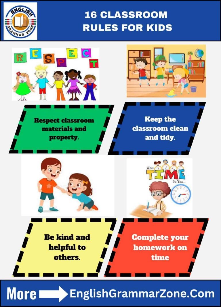 Effective 16 Classroom Rules For Kids