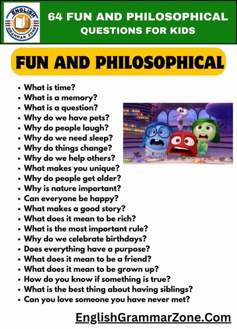 64 Fun And Philosophical Questions For Kids
