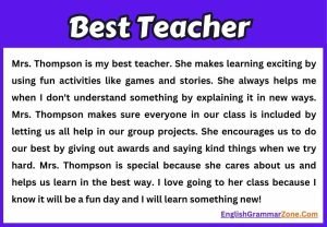 Paragraph On Best Teacher In English