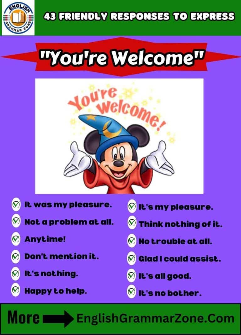 Learn 43 Friendly Responses To Express You're Welcome