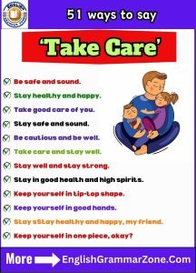 51 Ways To Say Take Care, Expressions Of Care And Concern