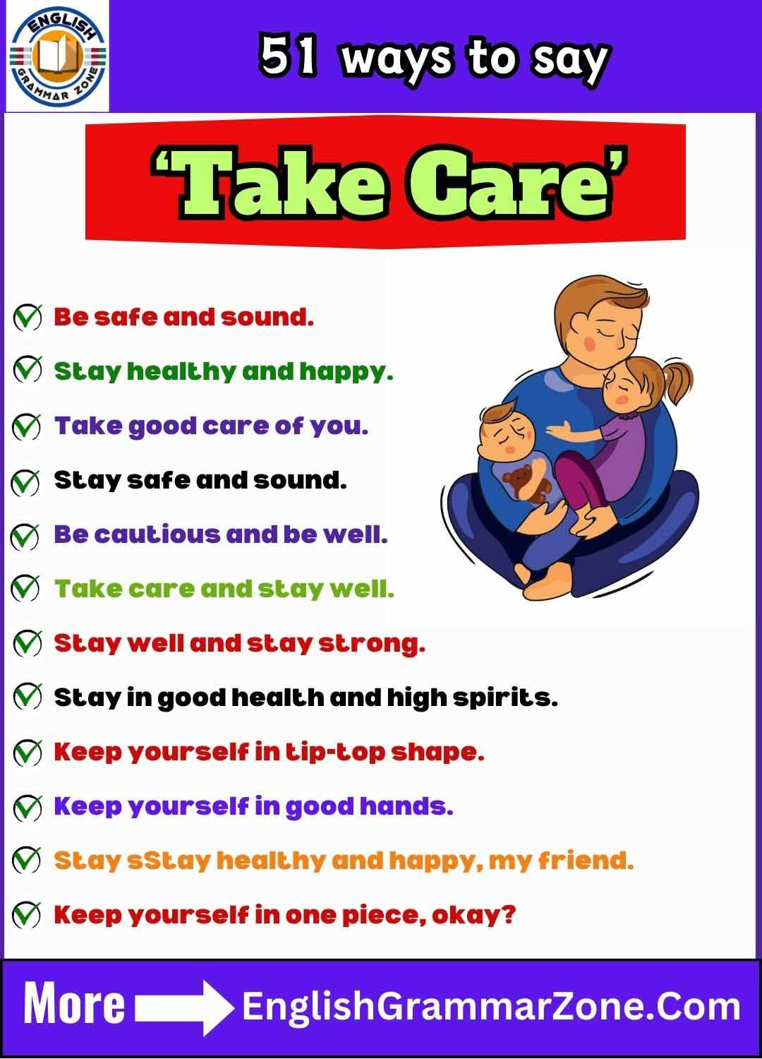 51 Ways To Say Take Care Expressions Of Care And Concern