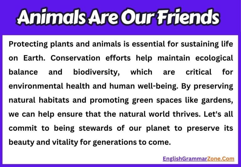 Paragraph On Animals Are Our Friends In English For Students [100, 150 ...