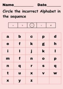 Circle The Correct Alphabet Free Printable Worksheet