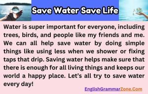 Paragraph On Save Water Save Life In English For Students [100, 150 ...