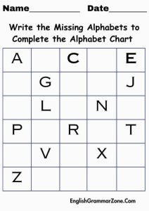 Printable Missing Alphabet Worksheets For Kids