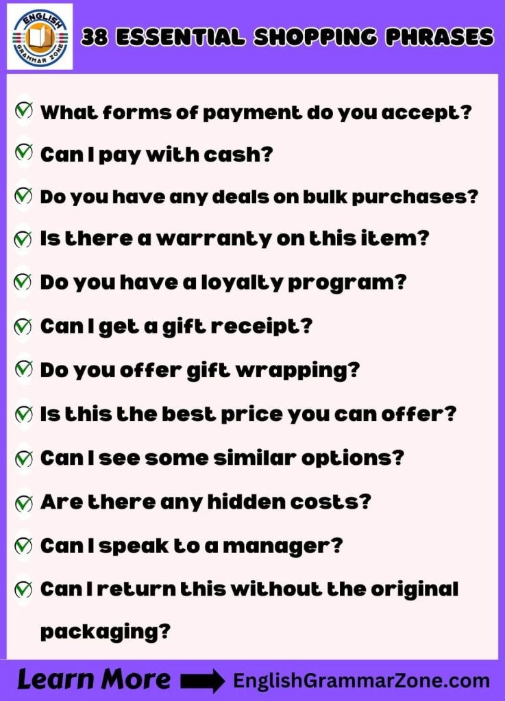 Essential Shopping Phrases For Seamless Transactions