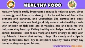Paragraph On Healthy Food In English For Students [100, 150, 200, 250 ...