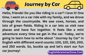 Paragraph On Journey By Car In English For Students [100, 150, 200, 250 ...