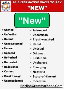 Discover 48 Fresh Ways To Say New In English!