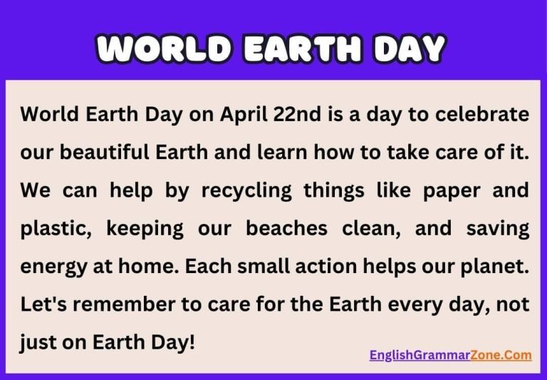 Paragraph On World Earth Day – [100, 150, 200, 250 And 300 Words]