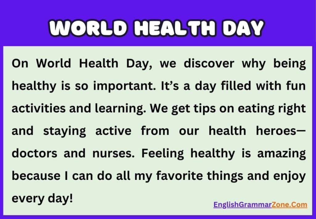 Paragraph On World Health Day – [100,150,200,250 And 300 Words]