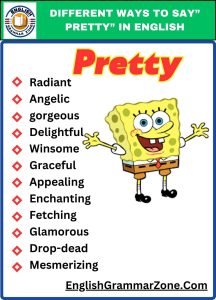 Different Ways To Say Pretty In English