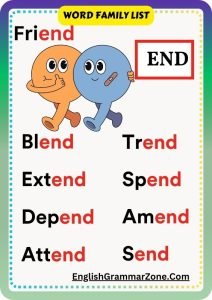 END Word Family List