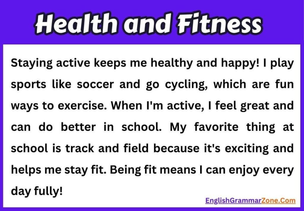 Paragraph On Health And Fitness In English [100, 150, 200, 250 And 300 ...