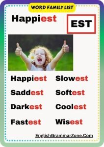 EST- Word Family List