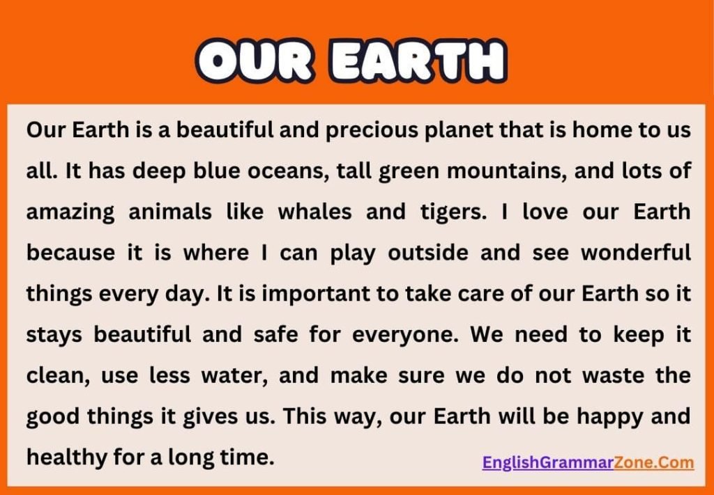Paragraph On Our Earth In English For Students [100, 150, 200, 250 And ...