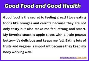 Paragraph On Good Food And Good Health In English [100, 150, 200, 250 ...