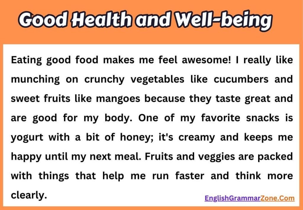 Paragraph On Good Food And Good Health In English [100, 150, 200, 250 ...