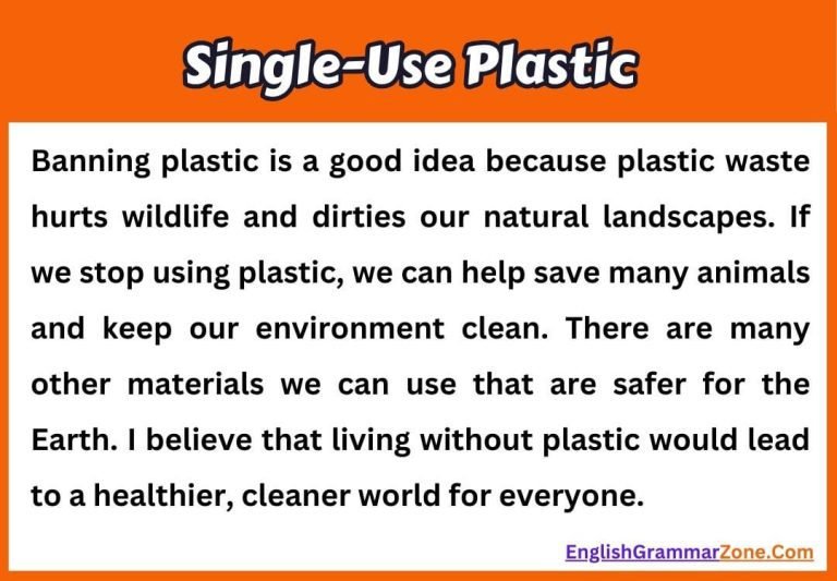 Paragraph On Single Use Plastic In English -100 To 300 Words