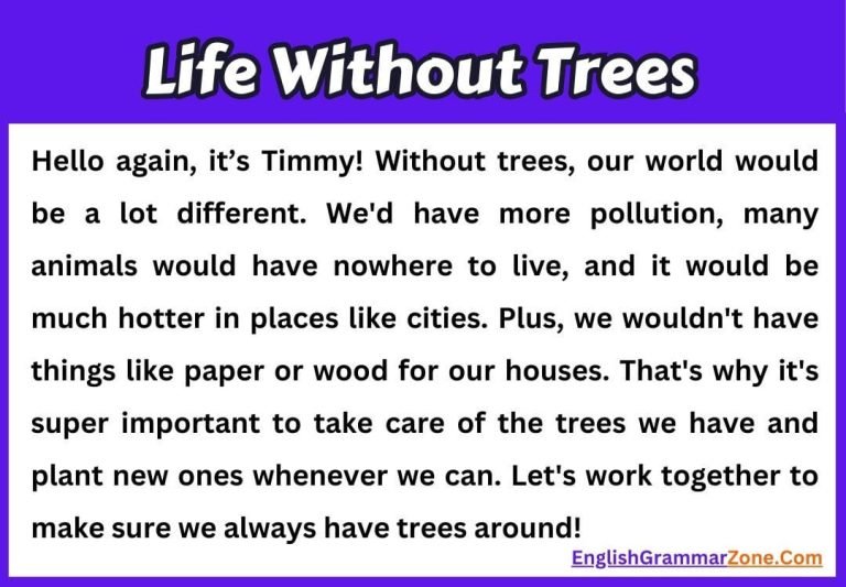 Paragraph On Life Without Trees In English [100, 150, 200, 250 And 300 ...