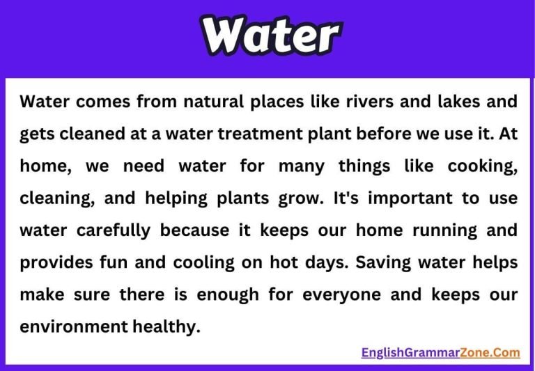 Paragraph On Water In English For Students [100, 150, 200, 250 And 300 ...