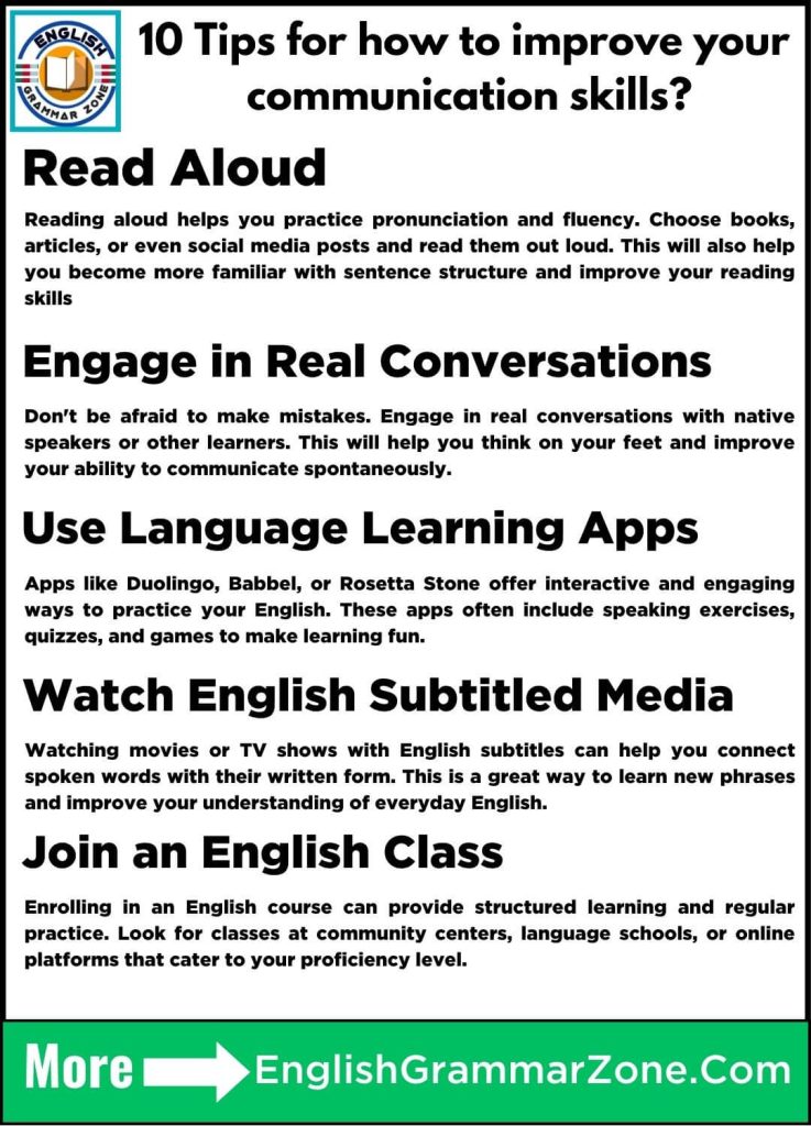 10 Essential Tips To Improve Your English Communication Skills