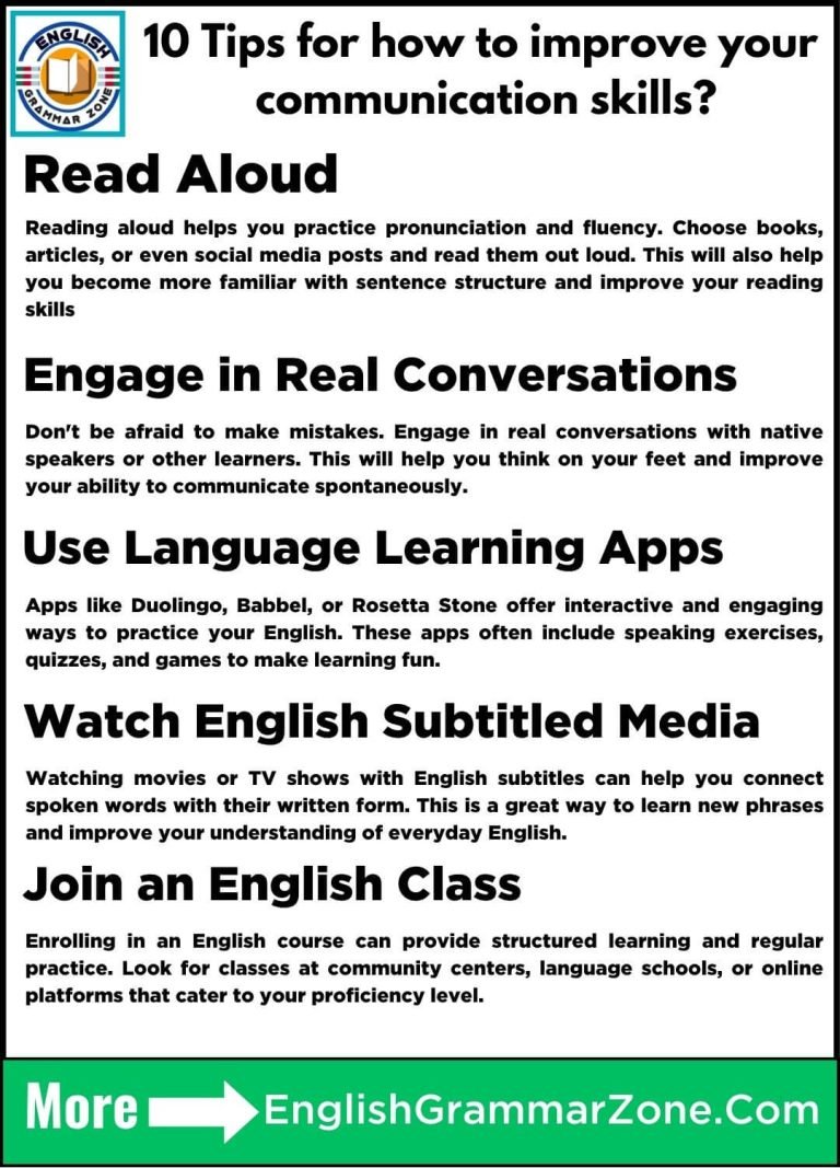 10 Essential Tips To Improve Your English Communication Skills