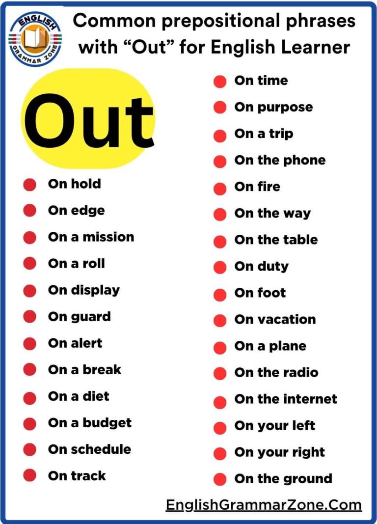 50 Essential Out Phrases for Beginners - English Grammar Zone