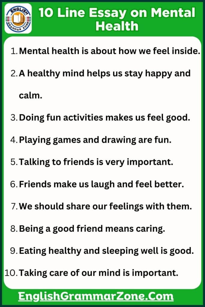 Essay On Mental Health For Kids