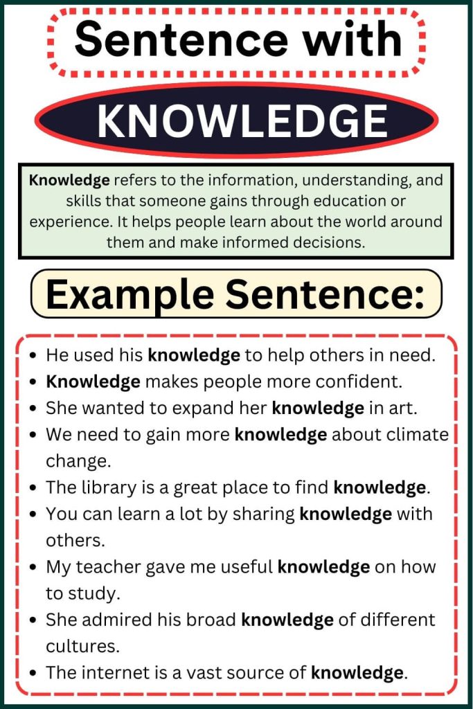 Sentences With Knowledge Definition And Examples