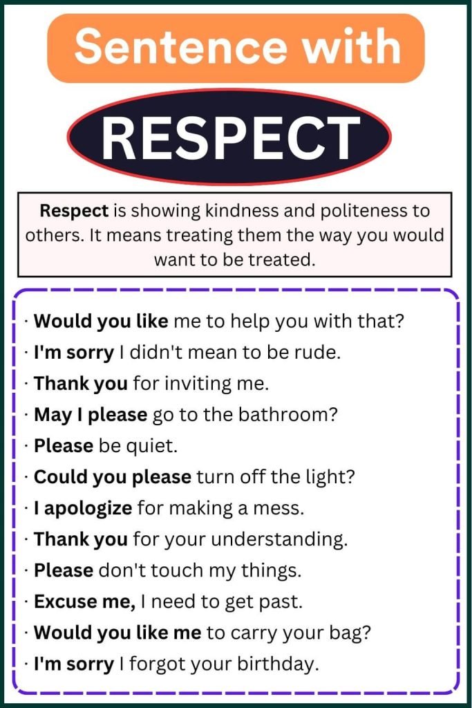 Sentences With Respect Definition And Examples