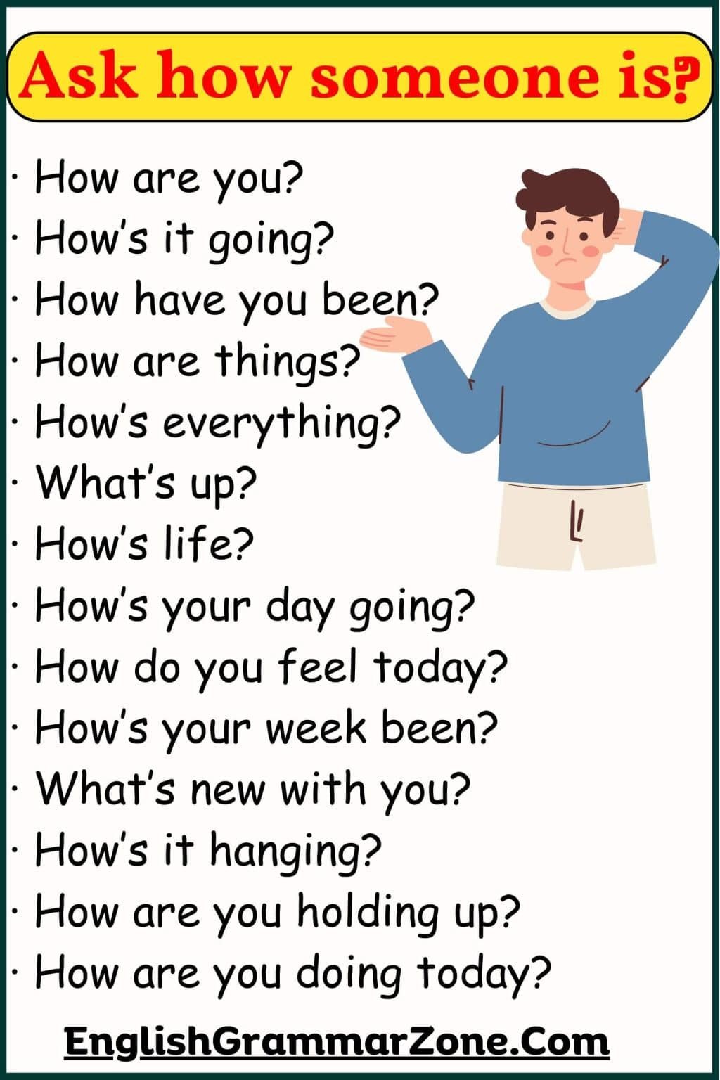 Alternative Ways To Ask How Someone Is