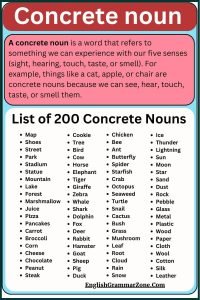 Concrete Noun Definition And Example