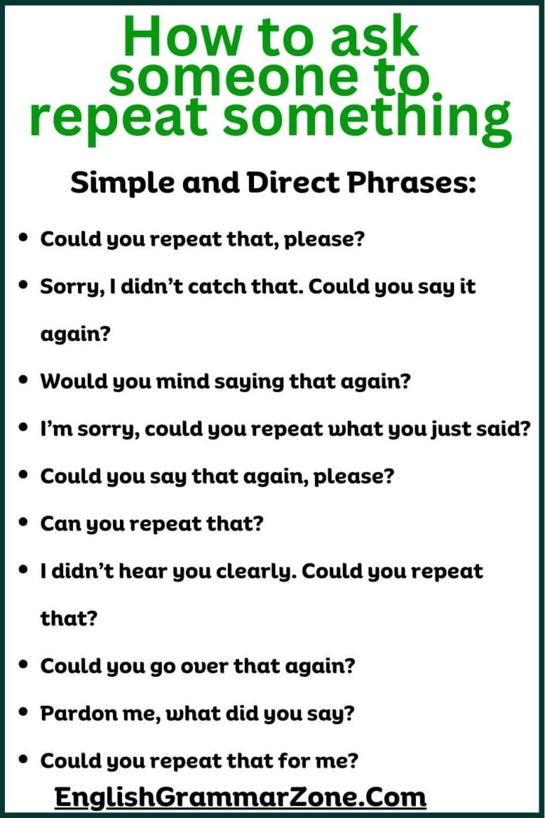 150 Alternatives How To Ask Someone To Repeat Something?