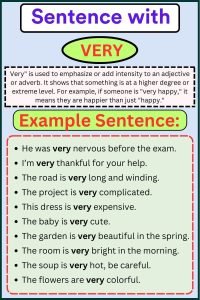Sentence With Very Definition And Example