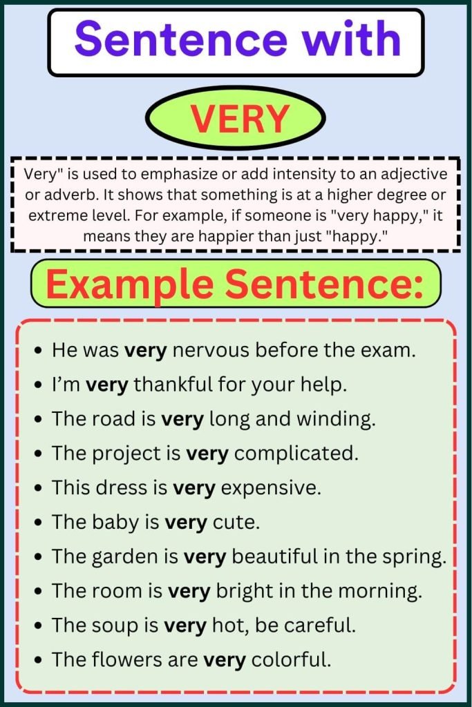 Sentence With Very Definition And Example