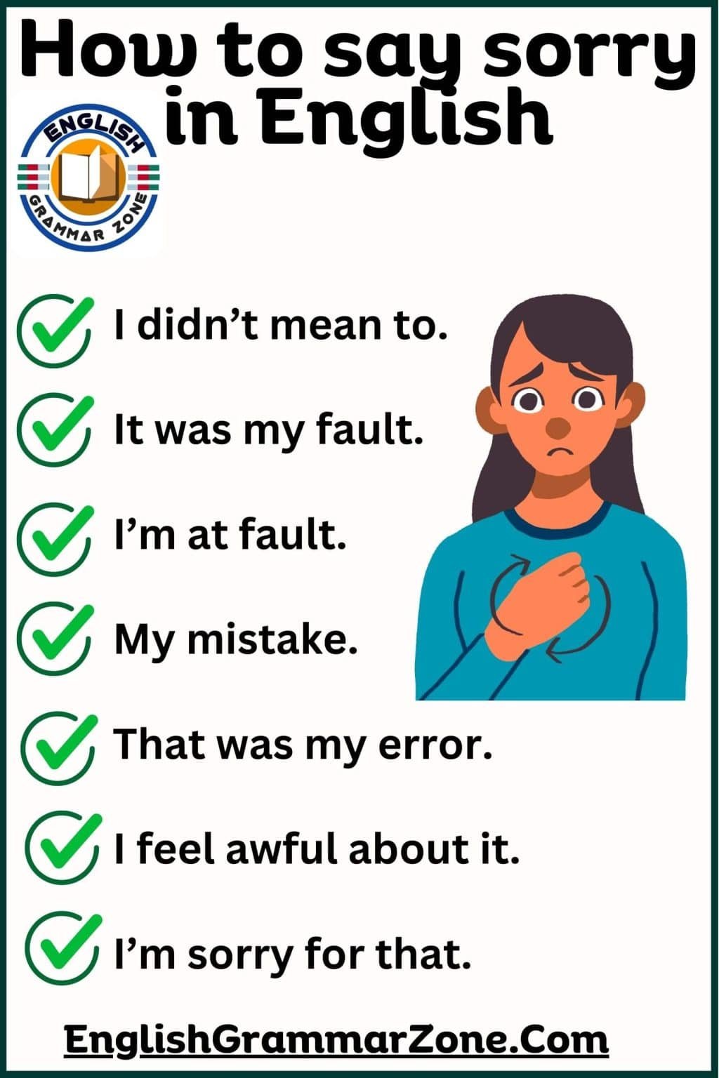 150 Alternative Way To Say Sorry In English