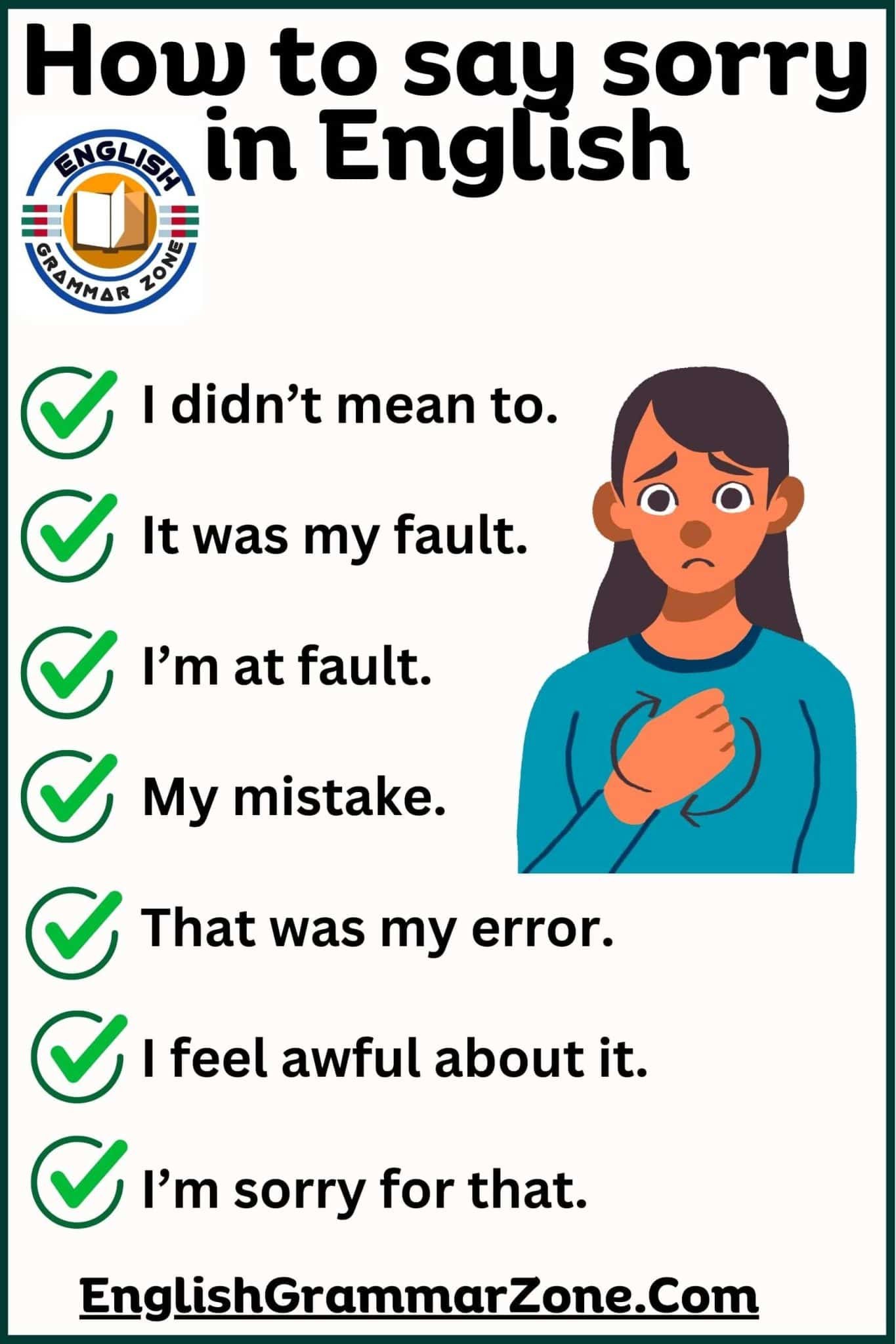 150 Alternative Way To Say Sorry In English