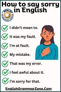 150 Alternative Way To Say Sorry In English