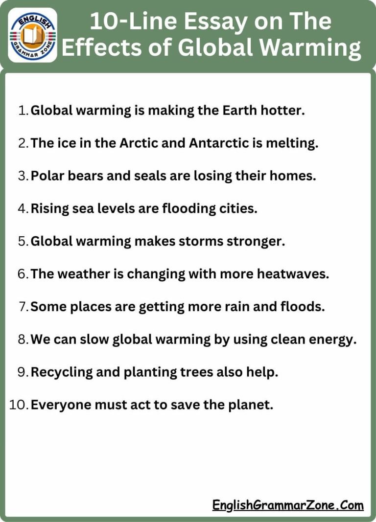 Essay On The Effects Of Global Warming