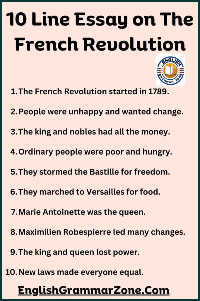 Essay On The French Revolution For Kids