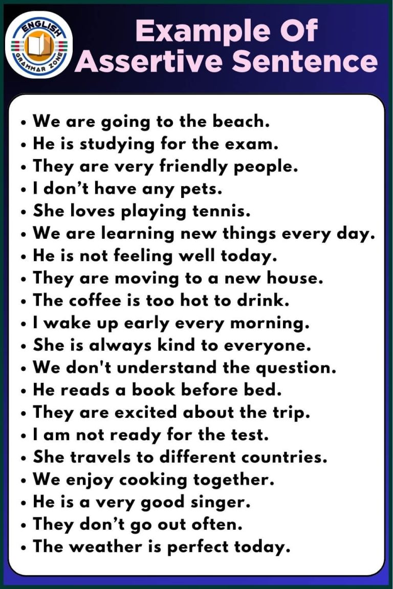 Assertive Sentence Definition And Examples