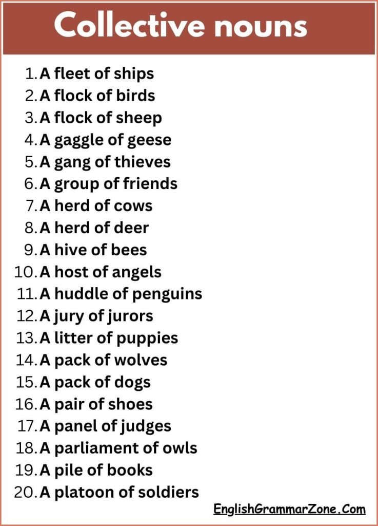 150 Collective Nouns Definition And Example