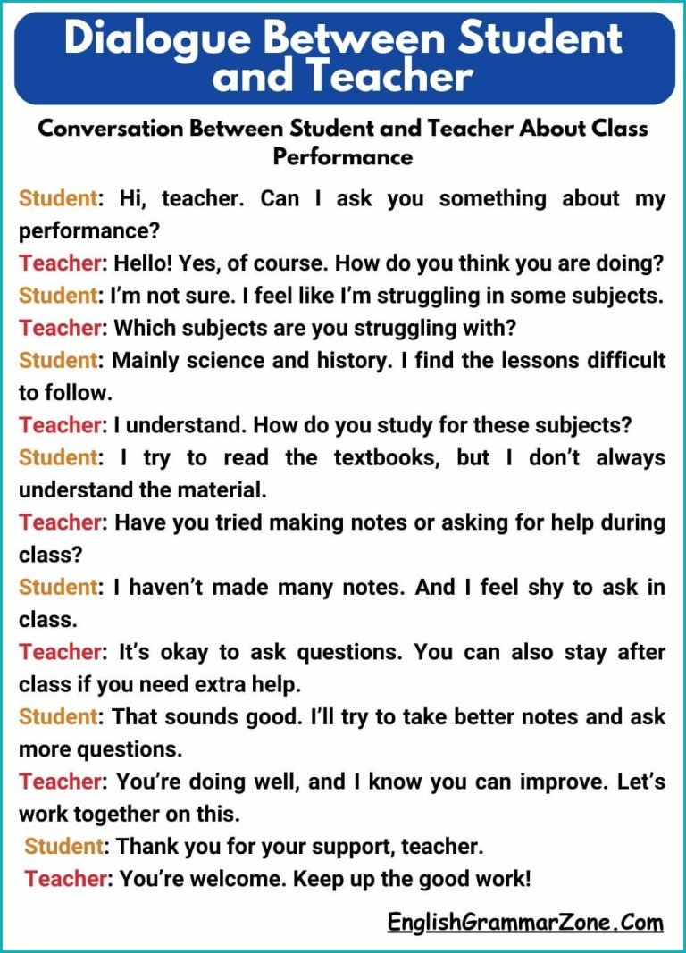 5 Dialogue Between Student And Teacher