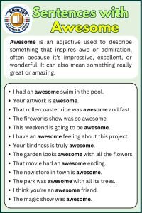 100 Example Of Awesome In A Sentence