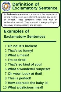 Exclamatory Sentence Definition And Examples