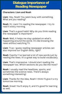 5 Dialogues Importance Of Reading Newspaper