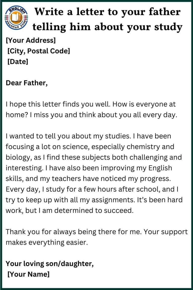 Write A Letter To Your Father